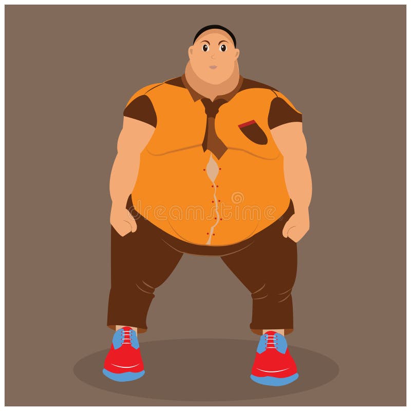 Fat Man Vector Image stock vector. Illustration of character - 333761258