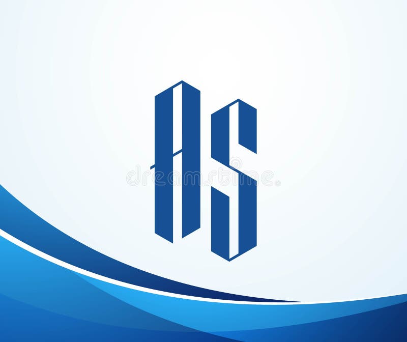 AS Alphabet Letter Logo Design Template Elements Stock Vector ...