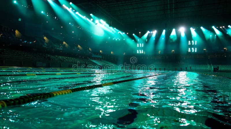 As Athletes Take the Plunge into the Arenas Massive Pool they are ...