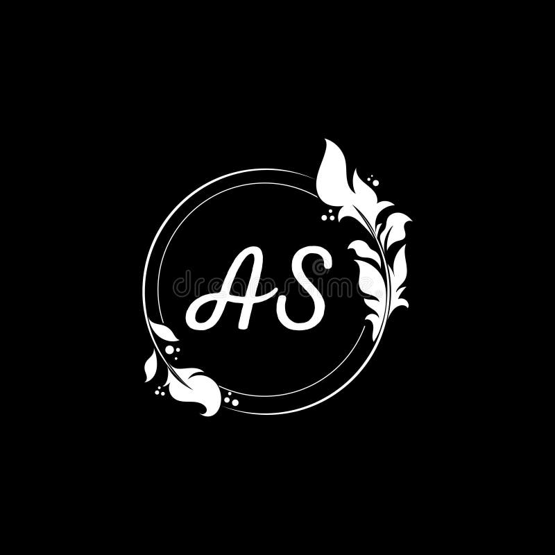 AS Circle Unique Abstract Geometric Logo Design Stock Vector ...