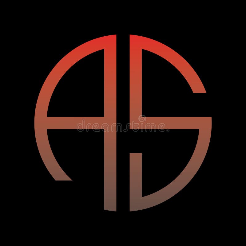 AS Company Logo with Circle Used Stock Vector - Illustration of ...