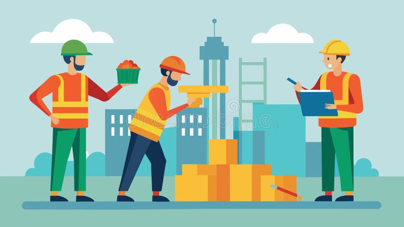 As the Construction Progresses Workers Refer Back To the Model To ...