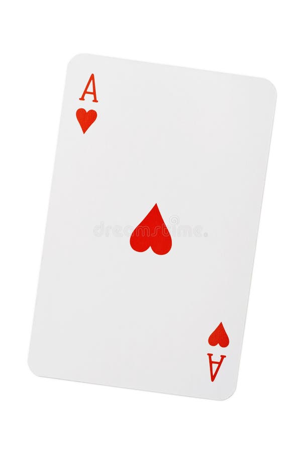 As De Coeur De Jouer La Carte Image stock - Image du blanc, tisonnier ...