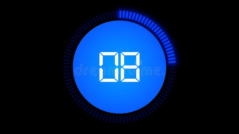 Digital Countdown Timer Count, Number Eight Stock Illustration ...