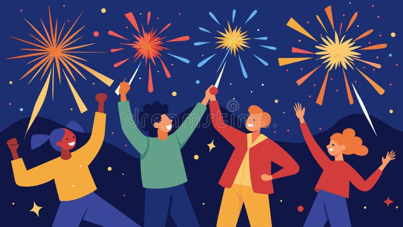 As Each Firework Explodes the Crew Cheers and Celebrates Their ...