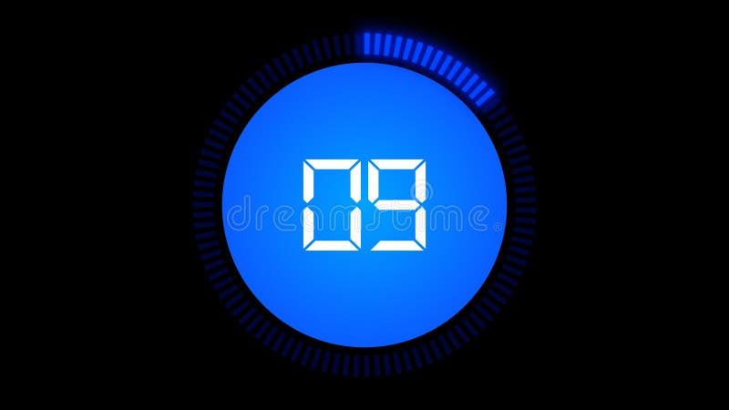 Digital Countdown Timer Count, Number Nine Stock Image - Image of ...