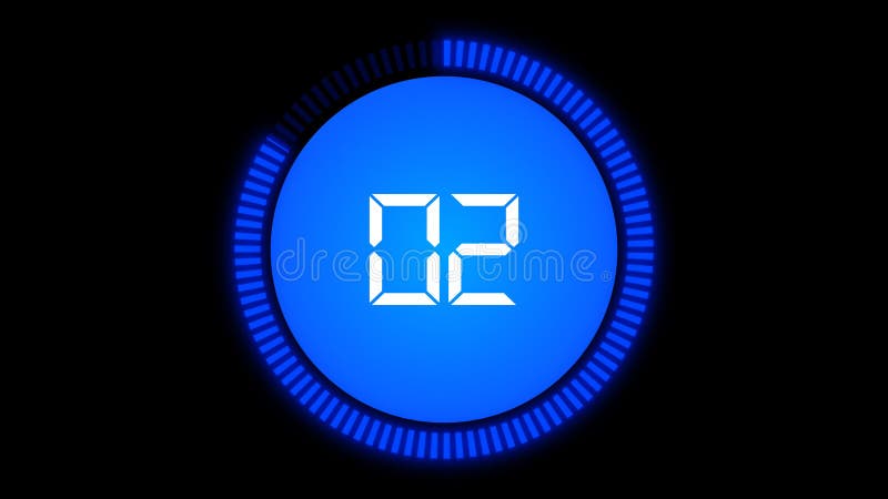 Digital Countdown Timer Count, Number Two Stock Photo - Image of ...