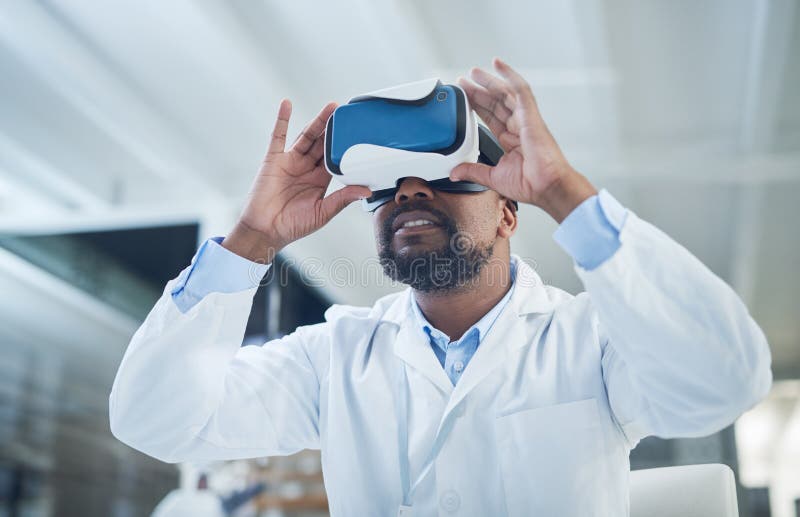 As High Tech As Science Gets. a Scientist Using a Virtual Reality ...