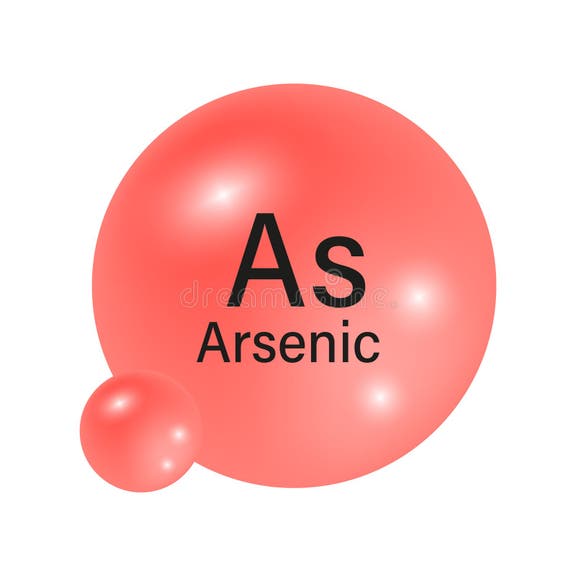 As Icon. Arsenic Symbol. Red Gradient Sphere. Scientific Vector Image ...