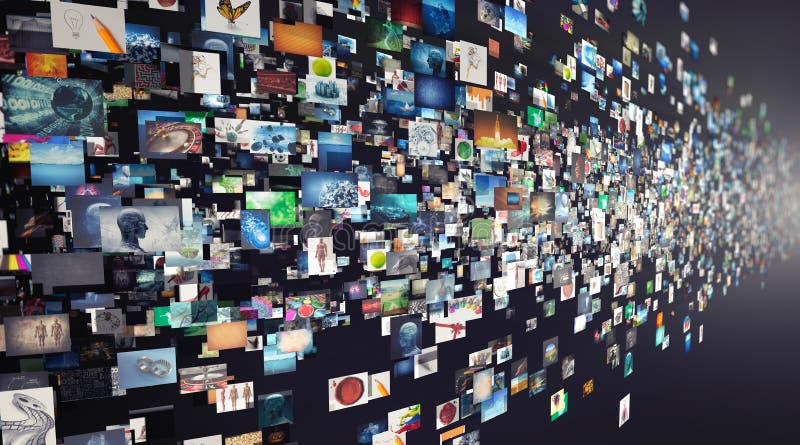 As imagens fluem ilustração stock. Ilustração de monitores - 112913368