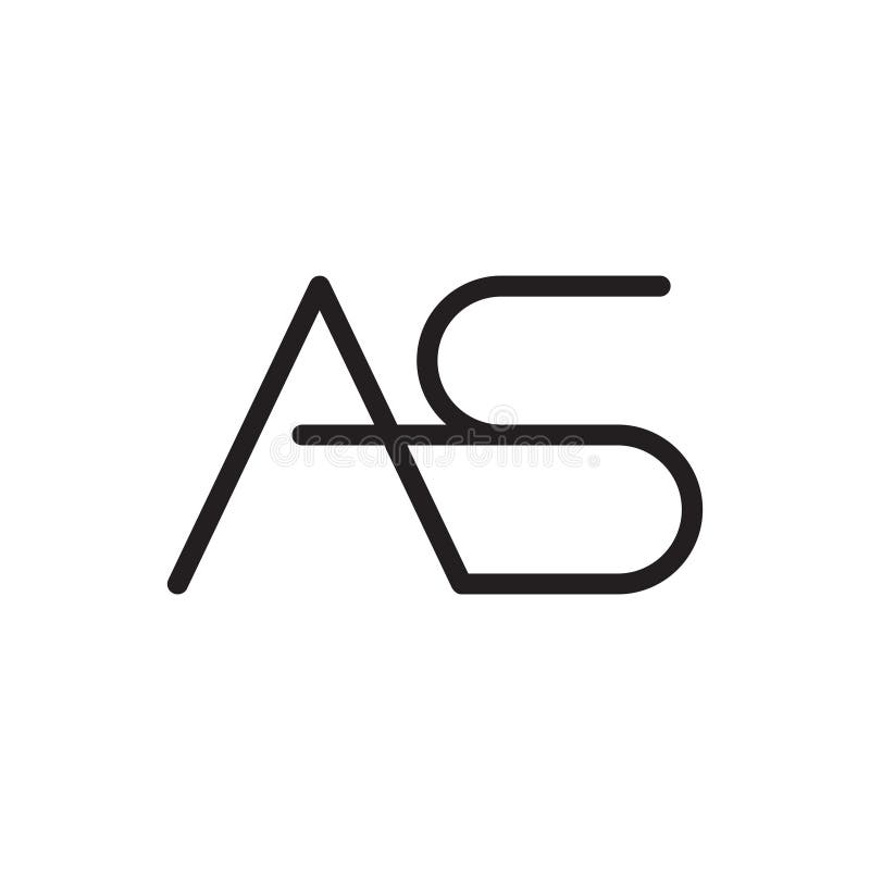As Initial Letter Vector Logo Stock Vector - Illustration of abstract ...
