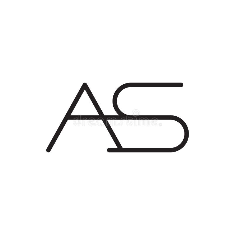 As Initial Letter Vector Logo Stock Vector - Illustration of concept ...