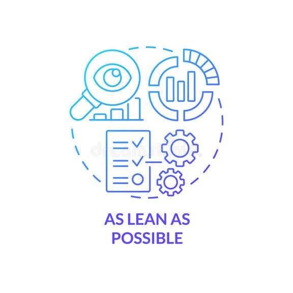 As Lean As Possible Blue Gradient Concept Icon Stock Vector - Illustration of linear ...