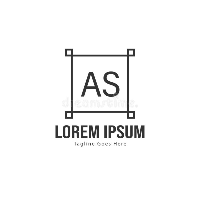 AS Letter Logo Design. Creative Modern AS Letters Icon Illustration ...