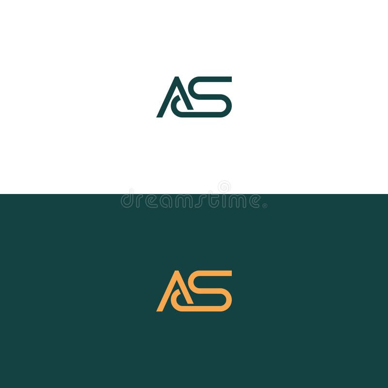 AS Letter Logo Design. Creative Modern a S Letters Icon Vector ...