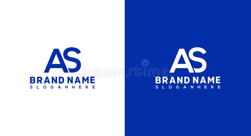 AS Letter Logo Design. Modern Letter AS Logo Design Vector Illustration ...