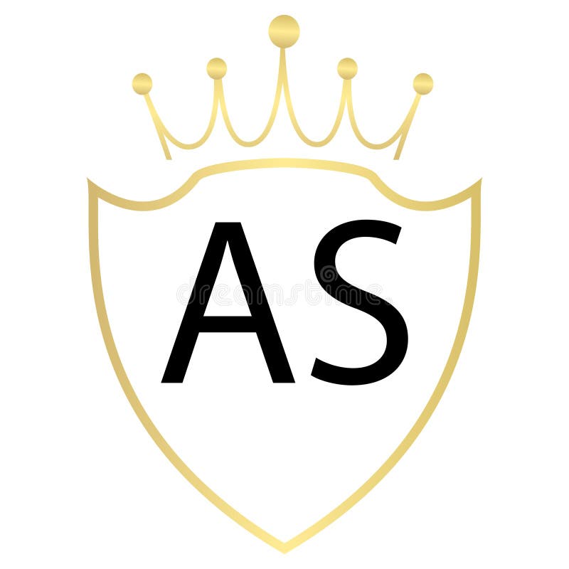 AS Letter Logo Design with Simple Style Stock Vector - Illustration of ...