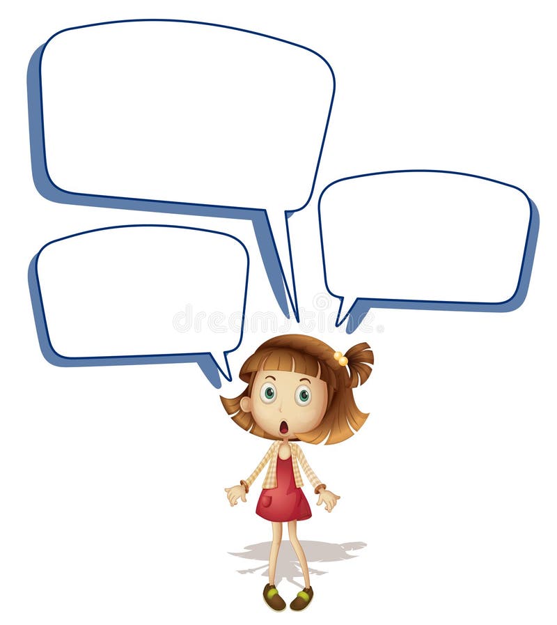 As meninas e chamam ilustração stock. Ilustração de atendimento - 29373594