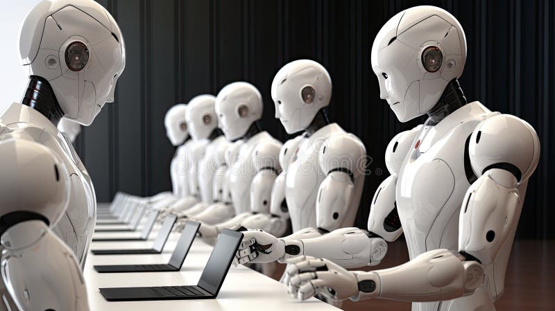 As One Bot To My Fellow Bots Stock Illustration - Illustration of ...