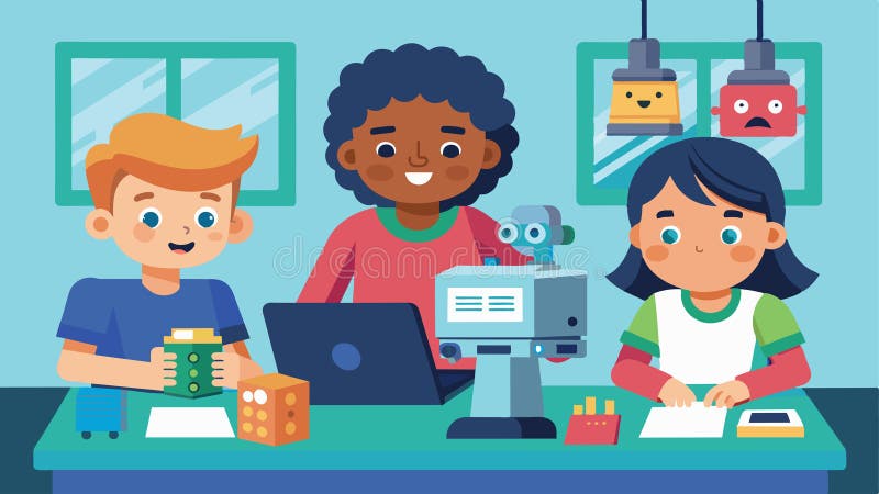 As Part of a Coding Club Elementary Students Use a 3D Printer To Create ...