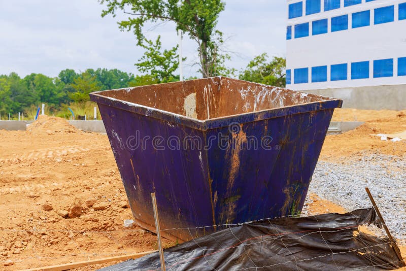 As Part Construction of a House, Construction Waste is Disposed of in ...