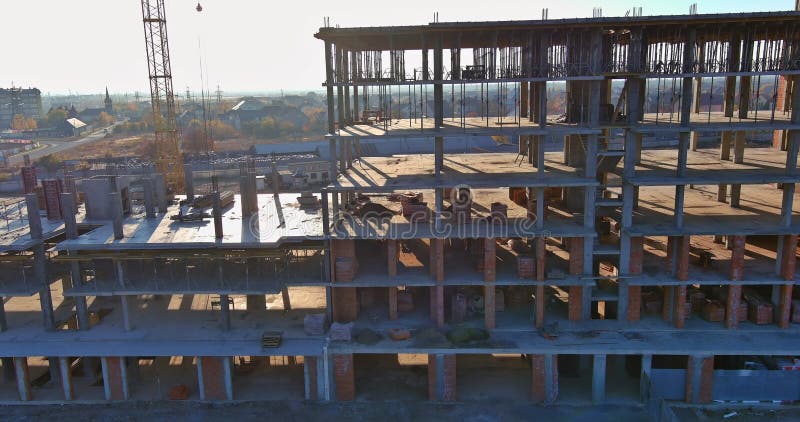 As Part of the Construction of a Multi-story Apartment Building, Work is in Progress Along the ...
