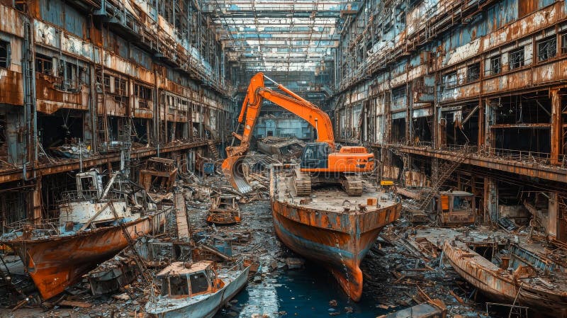 As Part of the Recycling Process for Ships, Valuable Components Like ...