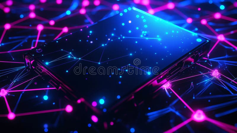 As Part of a Technology Concept, Hologram Routers are Depicted ...