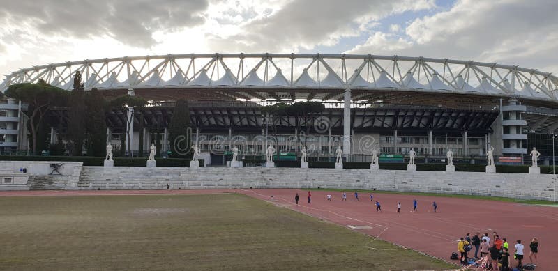 As Roma stadium editorial stock image. Image of sports - 190997394