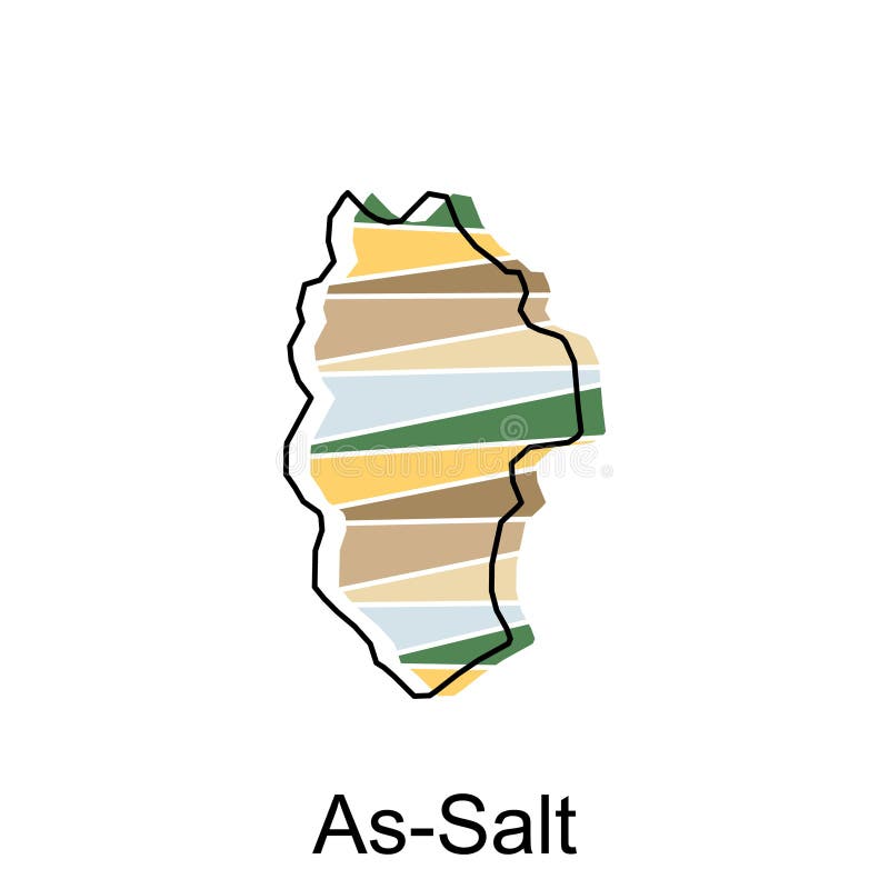 As Salt on a Geographical Map of Jordan, Vector Design Template ...