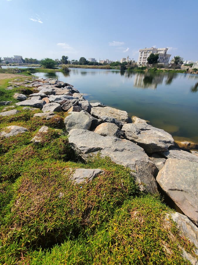 As Seeb lake, Muscat Oman stock photo. Image of formation - 239091062