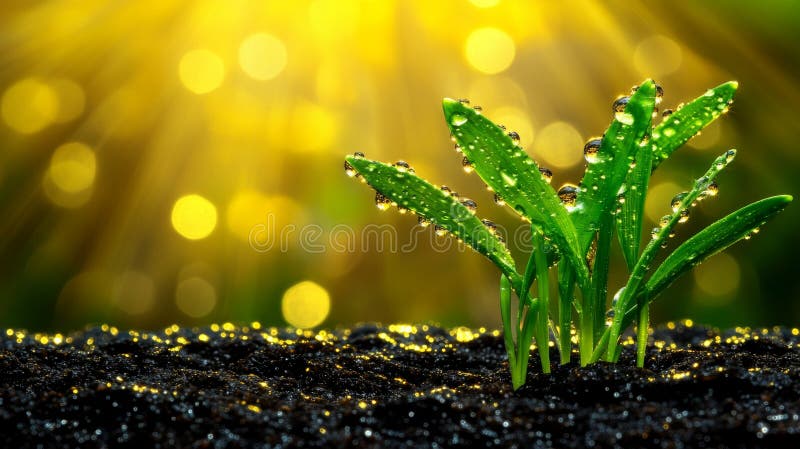 As Spring Begins, Sprouts Emerge, and with Them Come Sunrise, Dewdrop ...