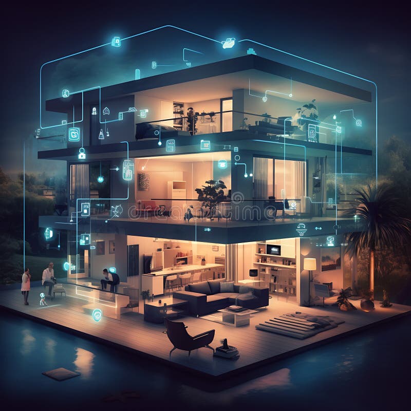 As the Sun Sets, a Luxurious Home Reveals Its High-tech Essence with ...