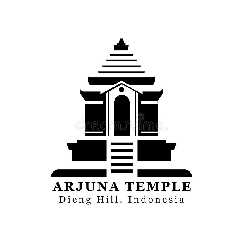 Arjuna Temple in Dieng Hill, Indonesia Vector Illustration Stock Vector ...