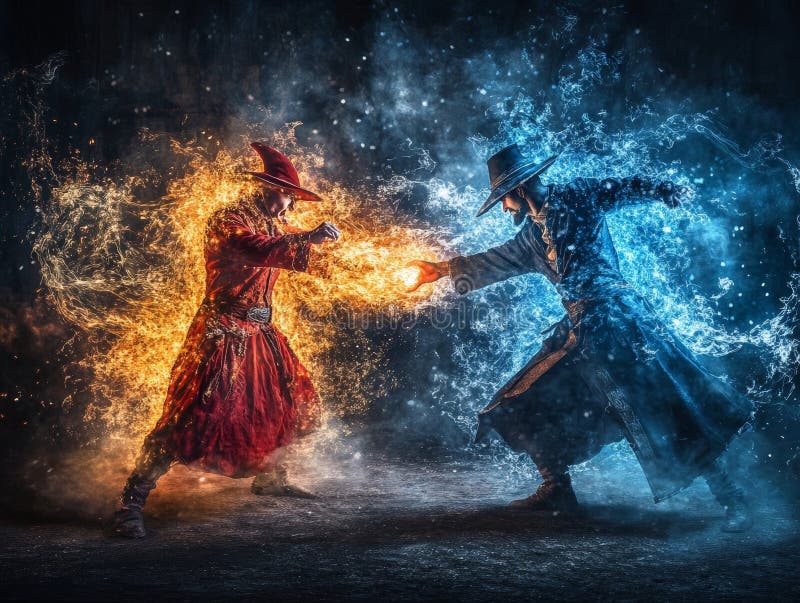 As Two Rival Magicians Duel, Their Spells Create a Spectacular Clash of ...