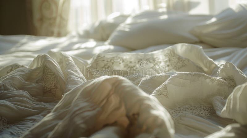 As the Wind Dies Down the Bedspread Slowly Floats and Settles Back Onto ...