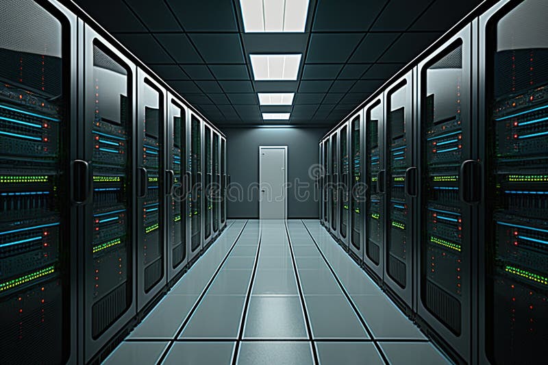 The Heart of Data Storage: Exploring the Interior of a Server Room in a ...