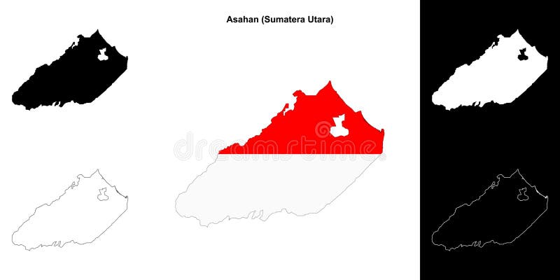 Asahan Outline Map Stock Illustrations – 2 Asahan Outline Map Stock ...