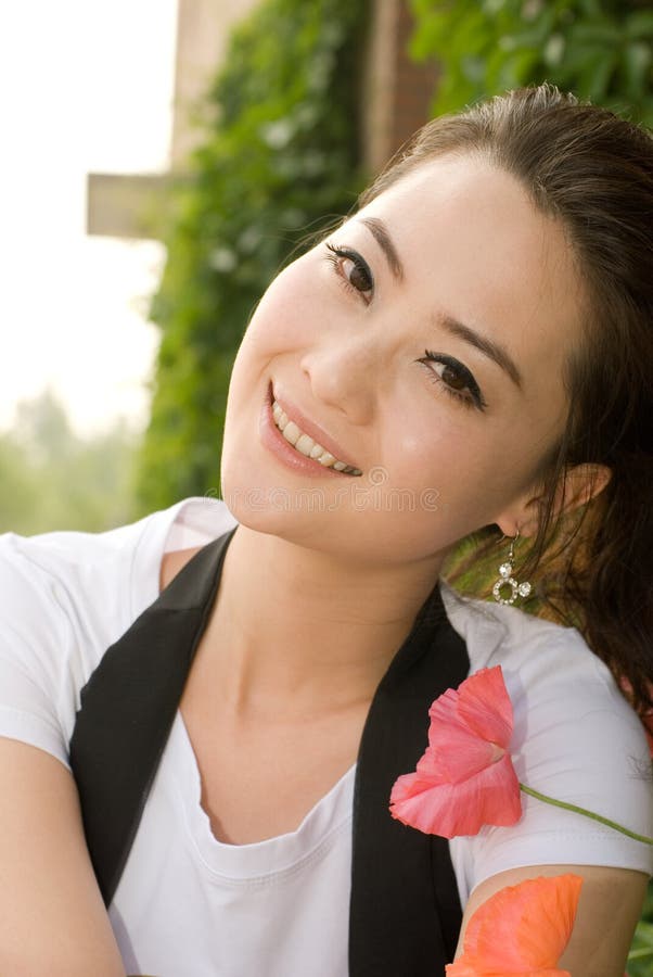 Asain girl stock image. Image of leisure, white, outdoors - 21857595