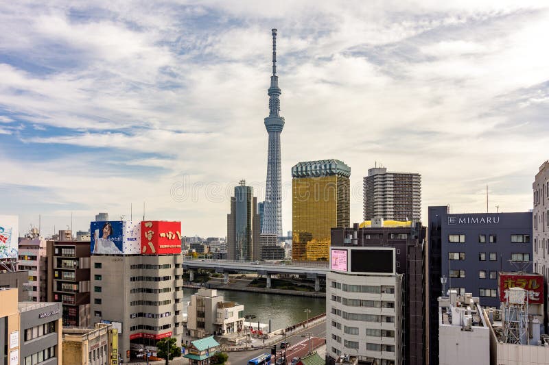 Asakusa District and Skytree Tower in Tokyo, Japan Editorial Stock ...