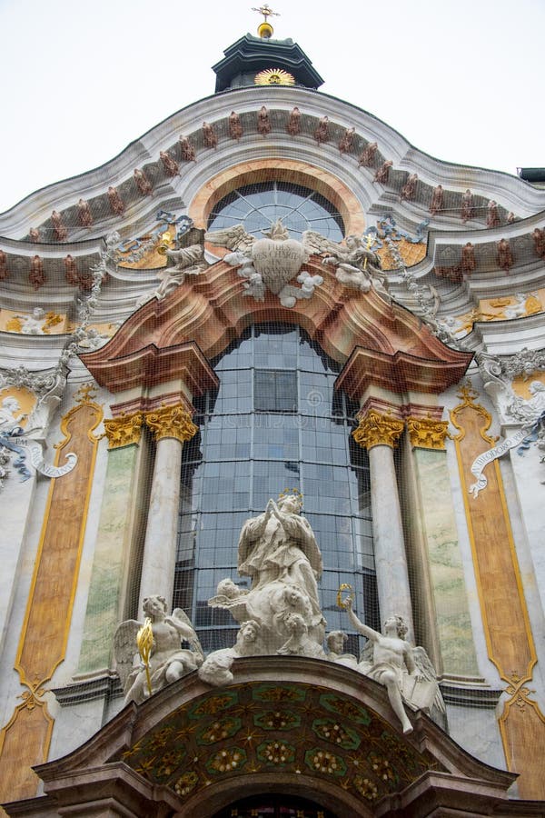 Asam Church stock photo. Image of tourist, nepomuk, monastery - 365131560