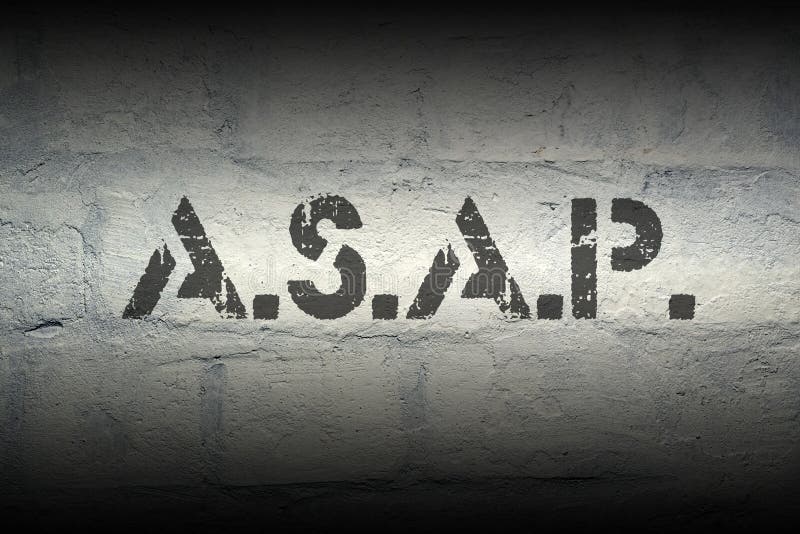 ASAP stock illustration. Illustration of word, effort - 53215800