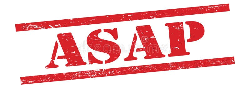 ASAP Text on Red Orange Ribbon Stamp Stock Illustration - Illustration ...