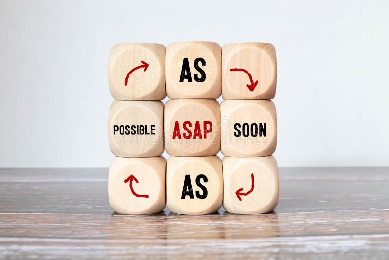 ASAP - As Soon As Possible Acronym, Business Concept Background Stock ...