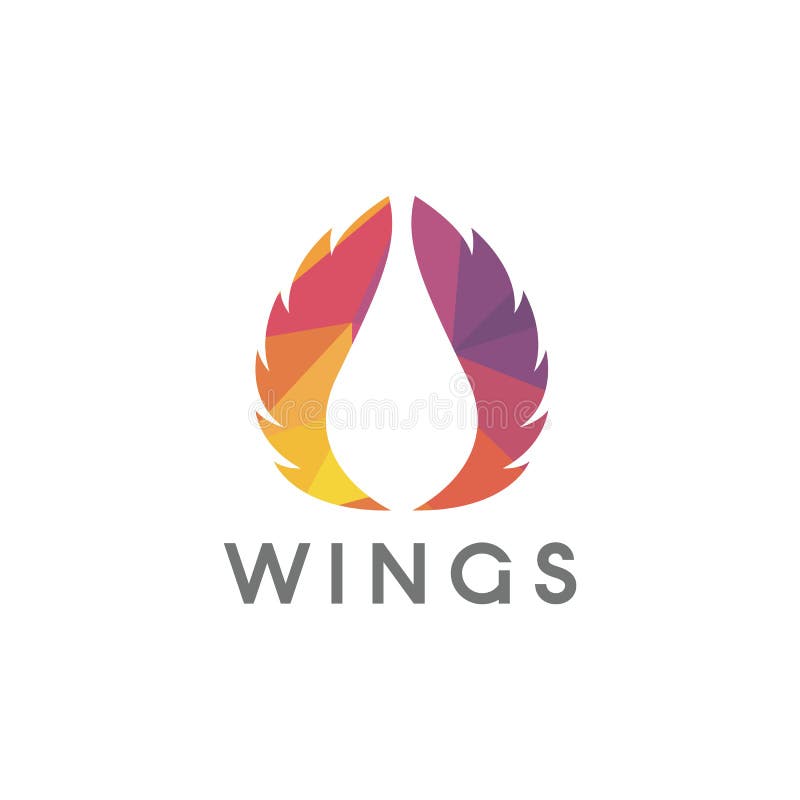 Asas Logo Template Logotype Moderno Das Asas Ilustração do Vetor ...