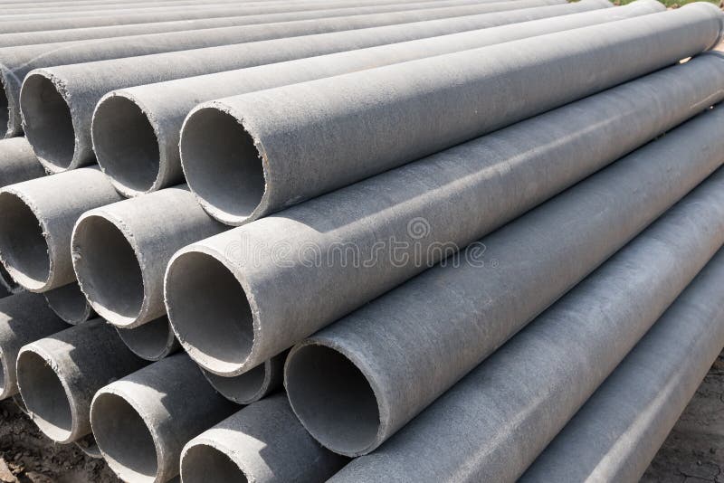 The asbestos cement pipes. stock image. Image of repair - 99611105
