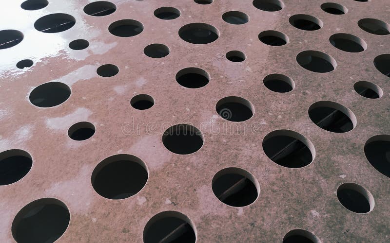 Asbestos Cement Slabs with Round Holes of Different Sizes for ...