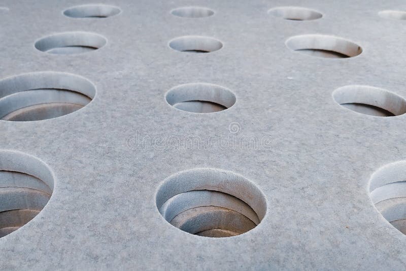 Asbestos Cement Slabs with Round Holes of Different Sizes for ...