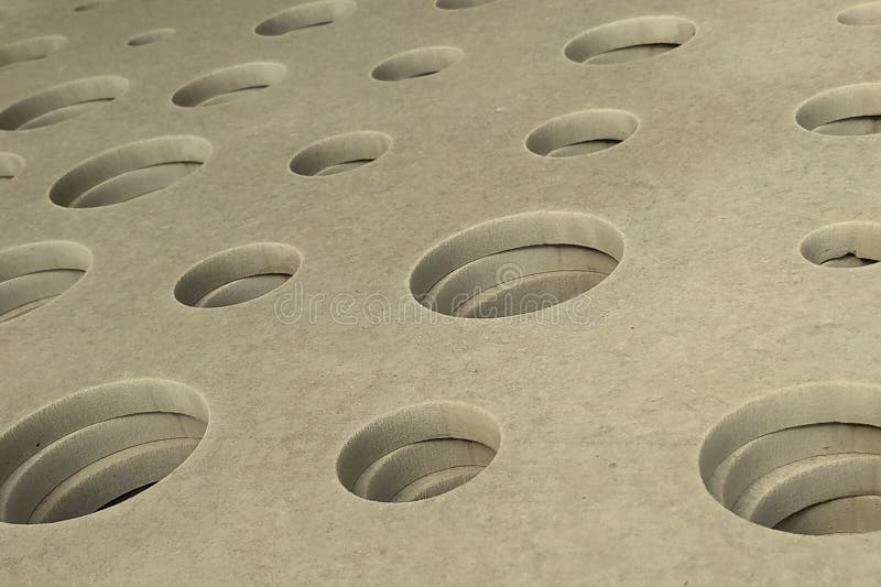 Asbestos Cement Slabs with Round Holes of Different Sizes for ...