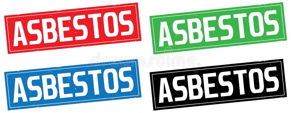 ASBESTOS Text, on Rectangle Stamp Sign. Stock Illustration ...